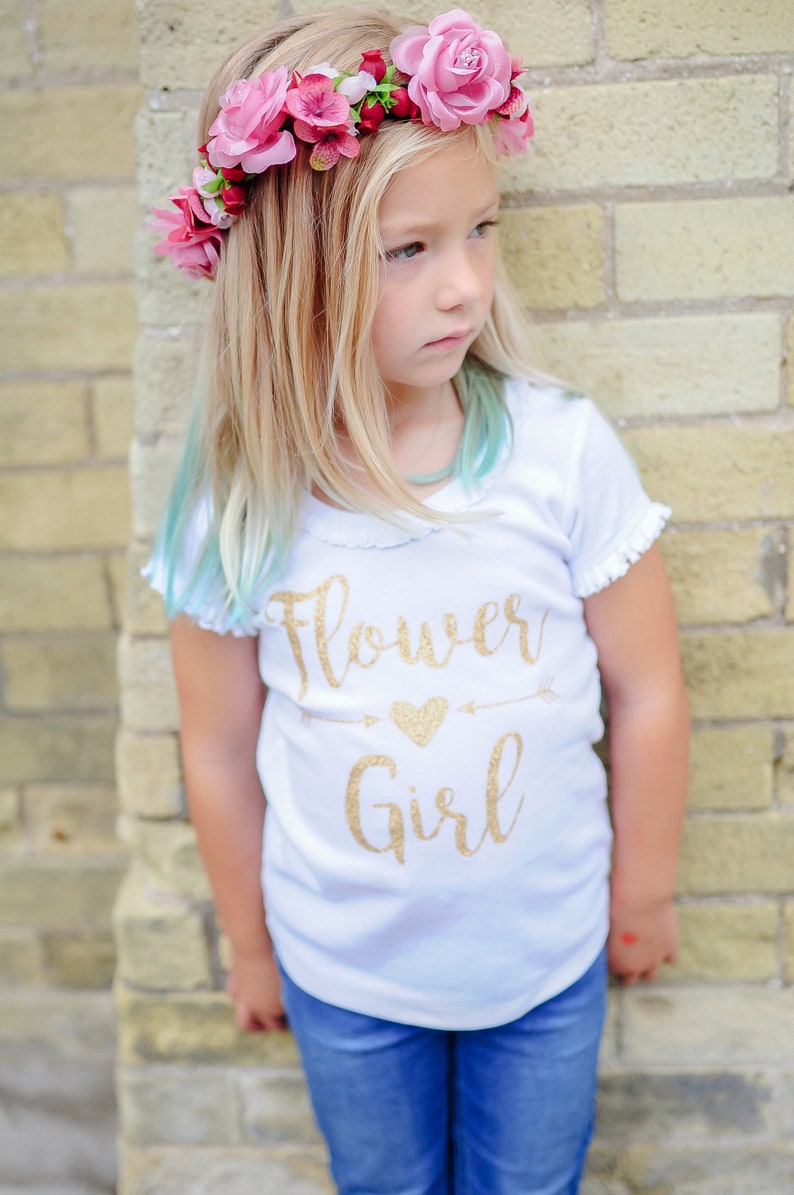 Flower Girl Shirt Tshirt Top & Tees Flower Girl Gift | Etsy