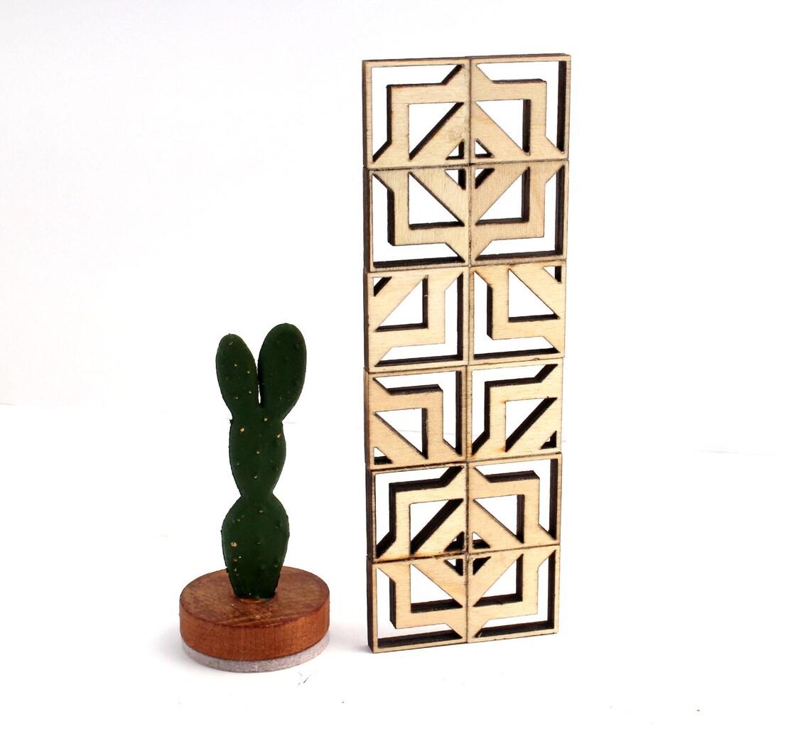 Miniature Breeze Block: ARROW - High Desert Tiki Decor, Room Divider (1 ...