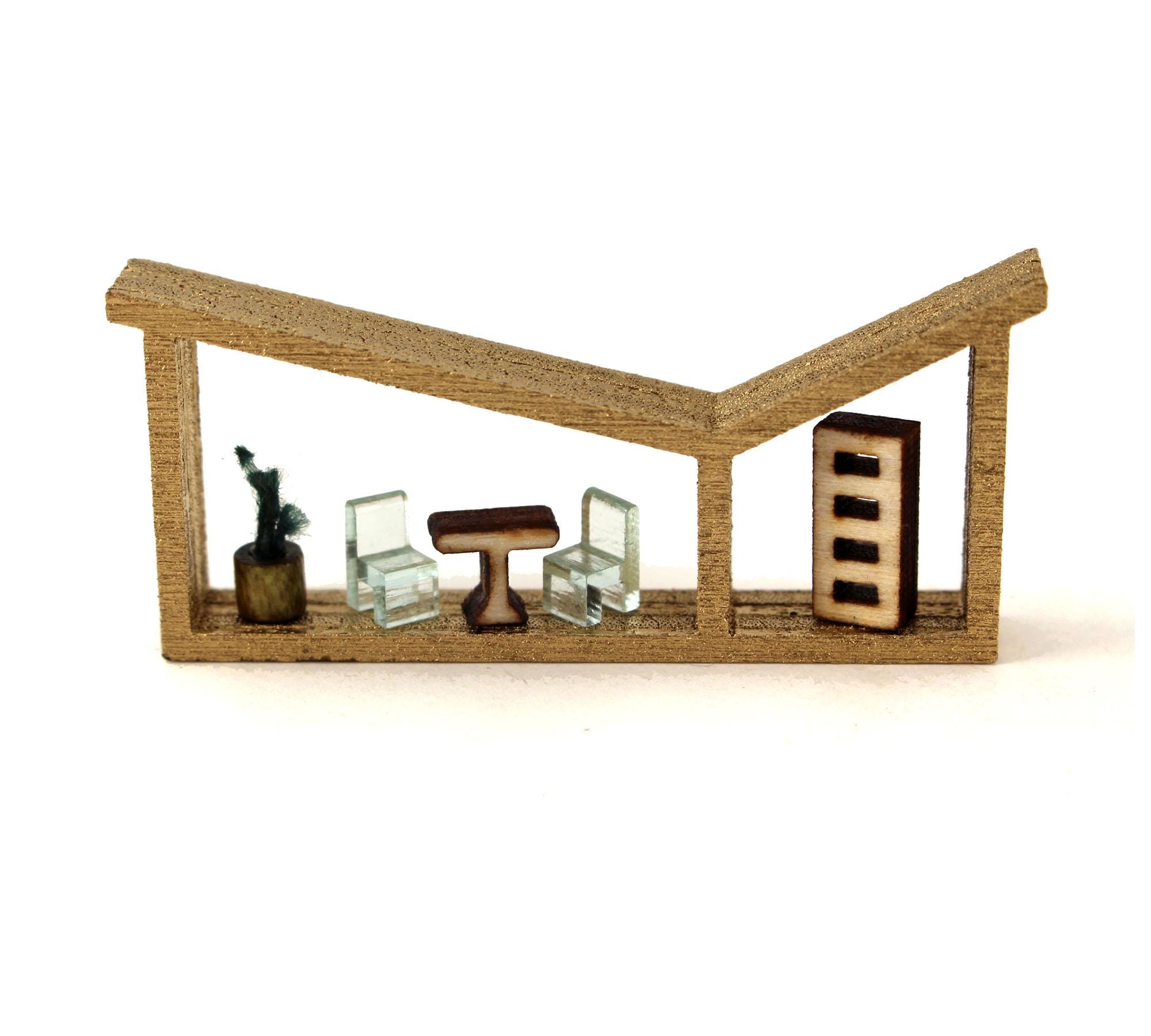 Micro Golden Butterfly Dollhouse: Modern Miniature Furniture - Etsy