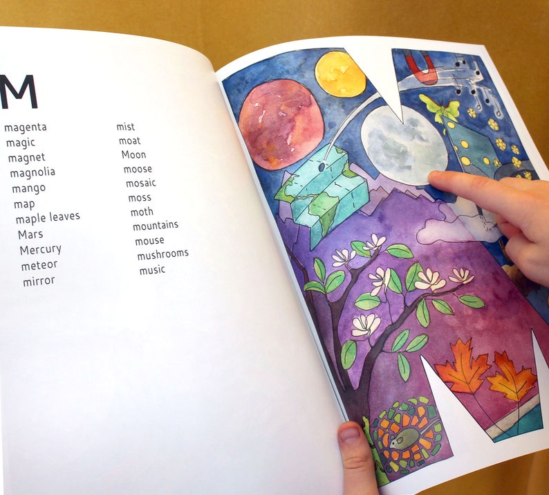 The Illustrated Alphabet - the Original ABC Handmade Children's Book - Etsy