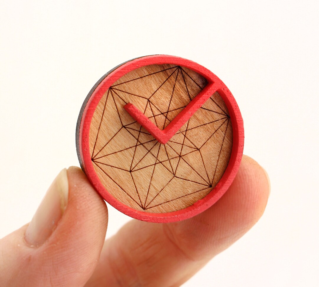 Red + Cherry Star Wall Clock - Modern Miniature Decor - Etsy