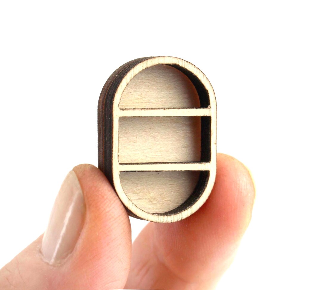 Miniature Pill Oval Shadow Box Shelf: Dollhouse Decor, Curio Display - Etsy