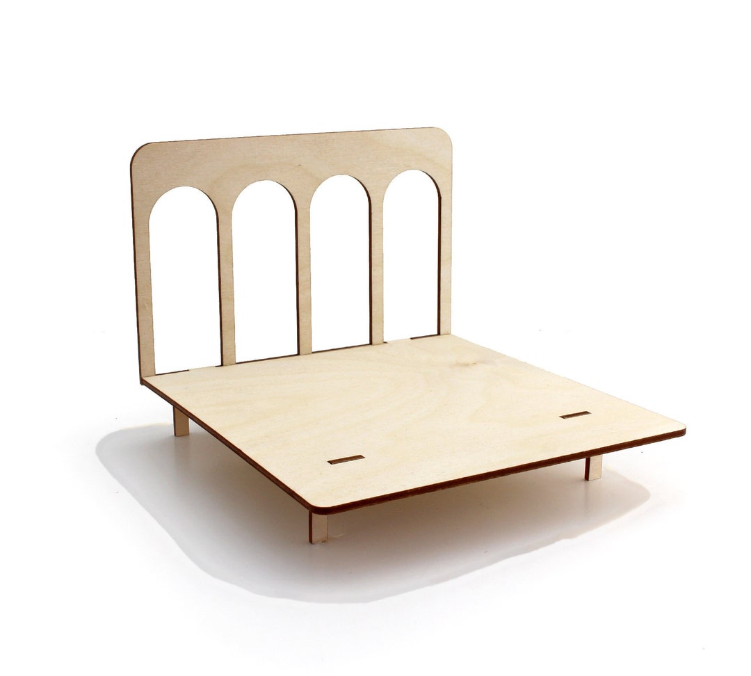 1:12 Scale Desert Modern Arch Bed - Modern Dollhouse Furniture Kit - Etsy