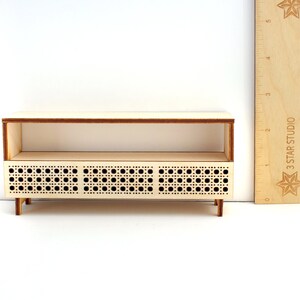 1:12 Scale Cane Bedroom Set W/ 2 Side Tables - Modern Dollhouse ...