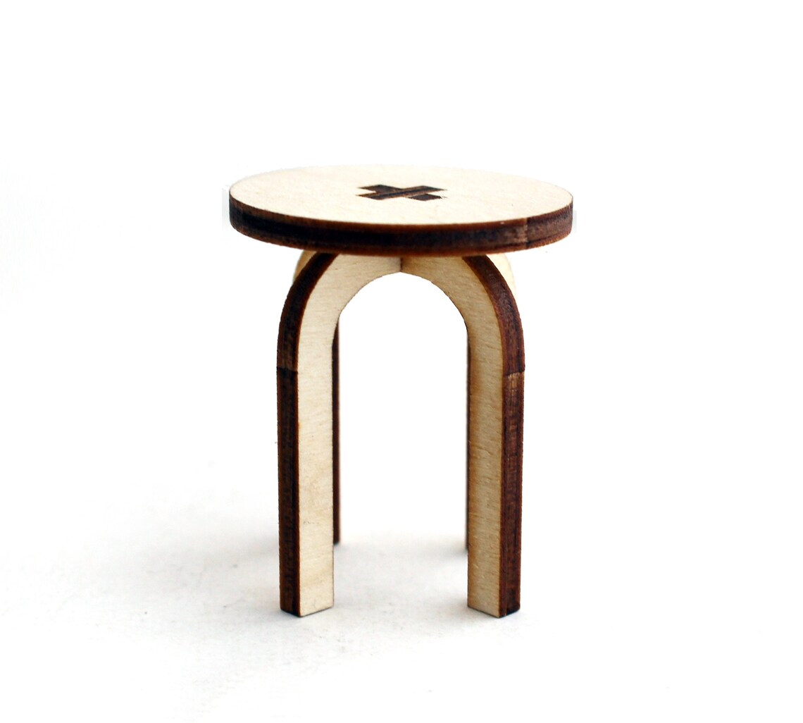 APOLLO Stool / Side Table: Updated - Modern Miniature Furniture - Etsy