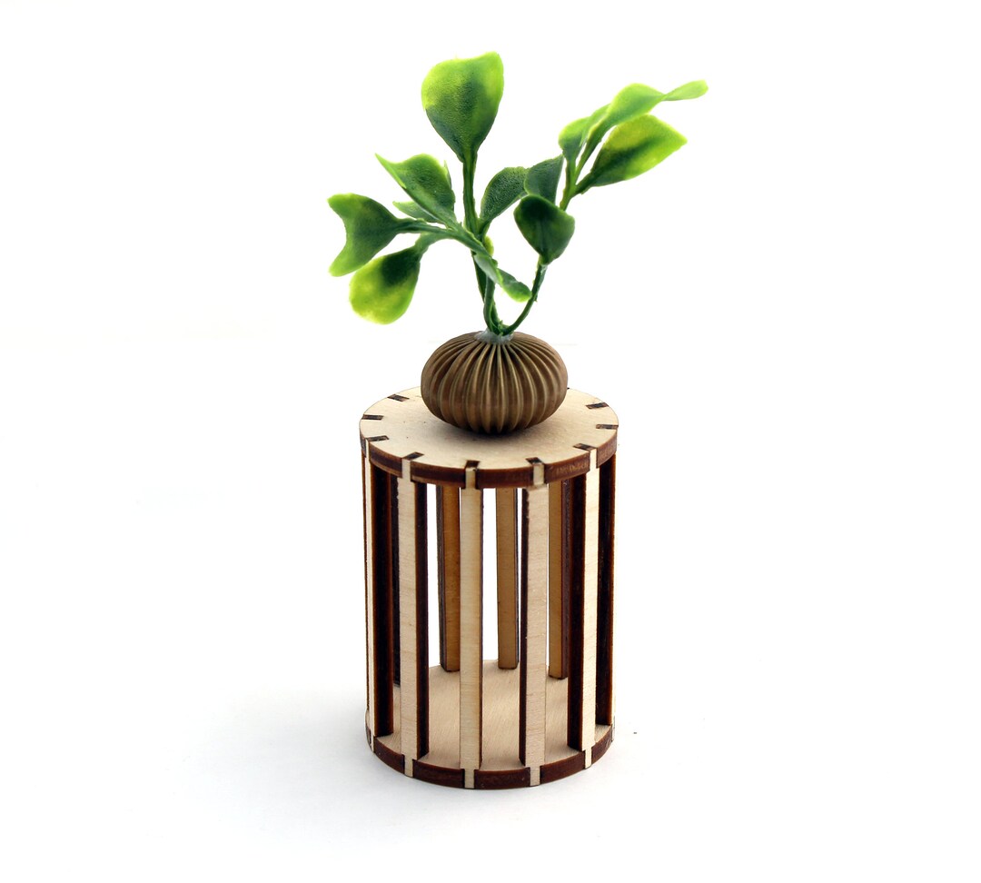 Slatted Side Table - Modern Miniature Furniture - Etsy