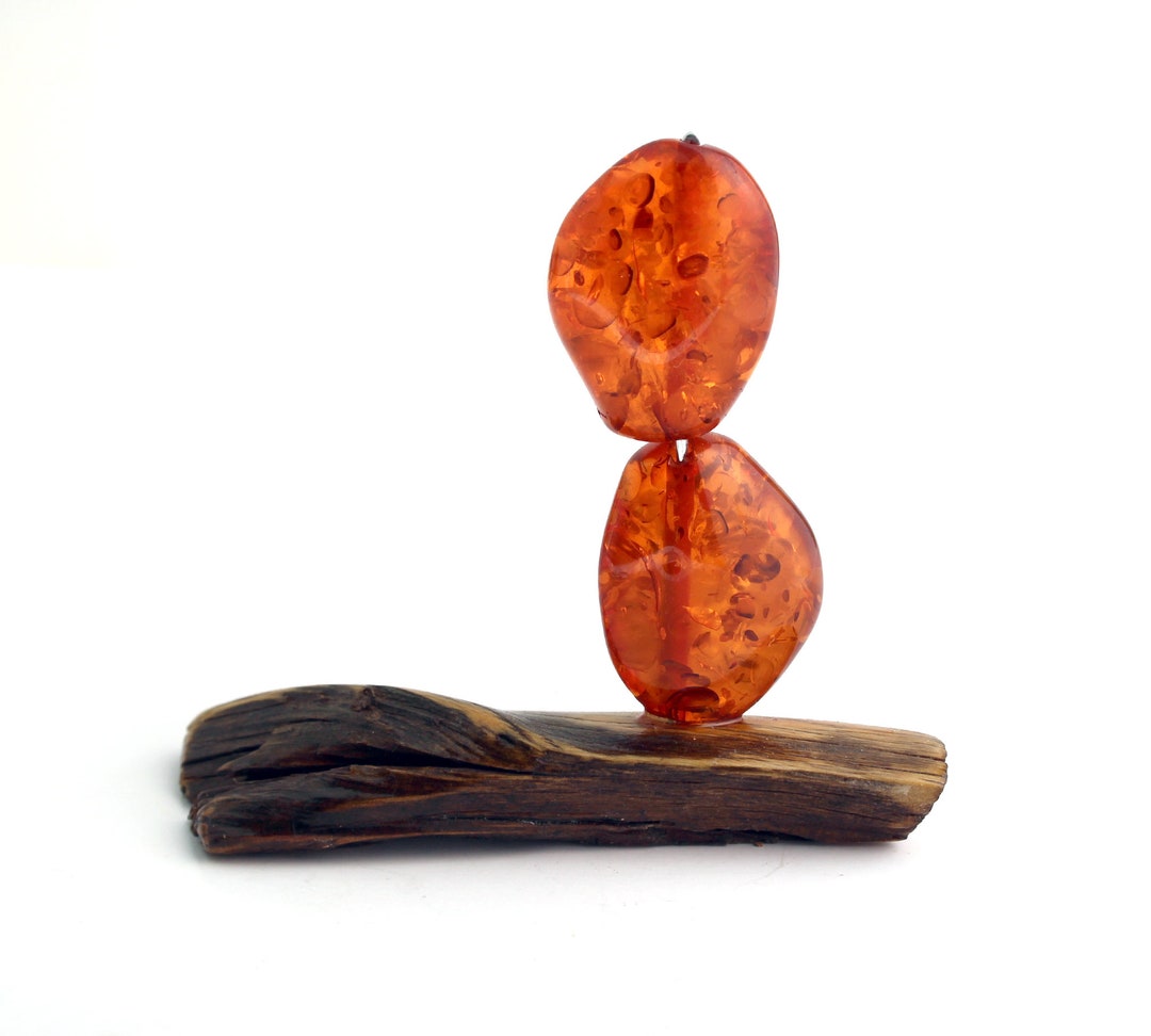 Amber Resin Tower on Juniper Miniature Modernist Sculpture - Etsy