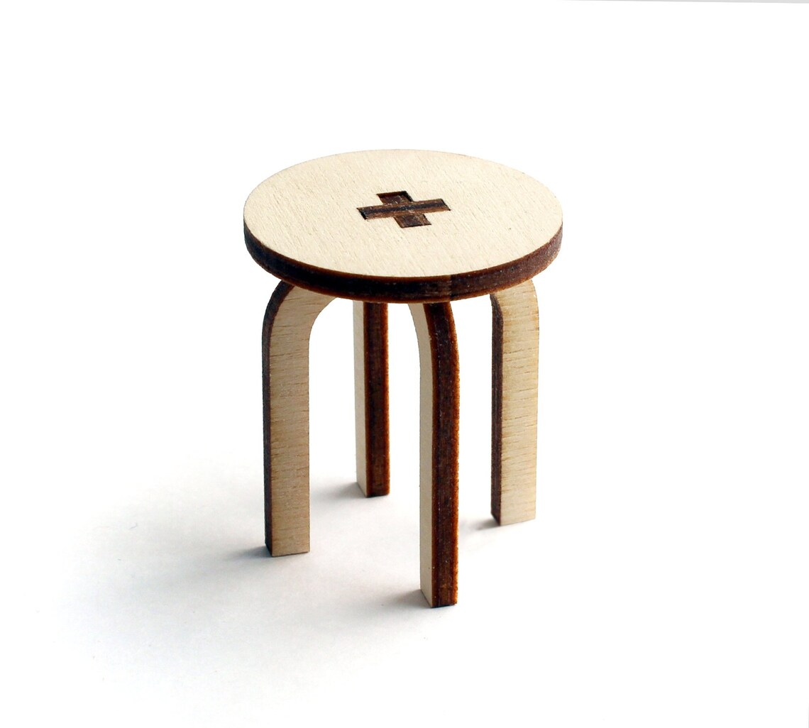 APOLLO Stool / Side Table: Updated - Modern Miniature Furniture - Etsy