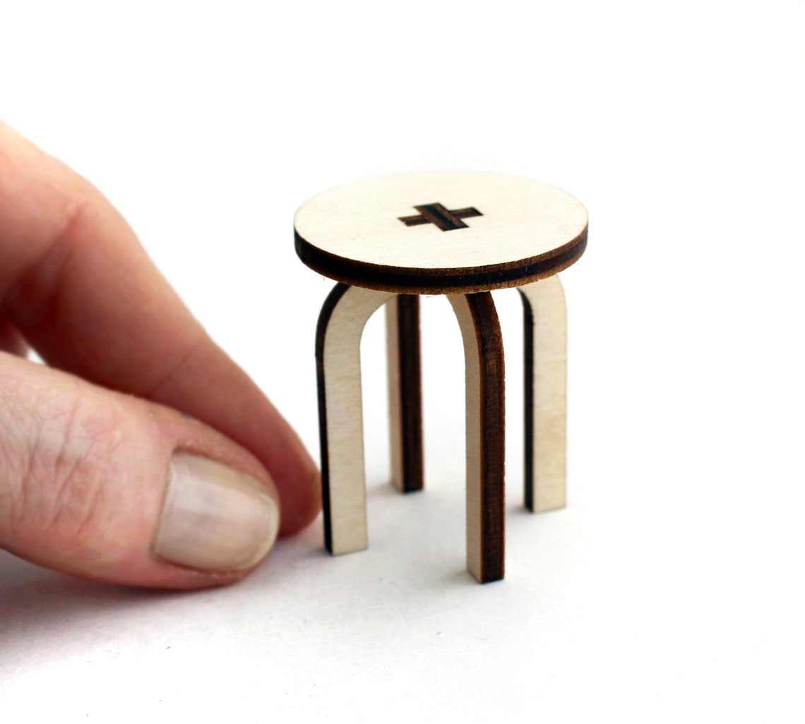 APOLLO Stool / Side Table: Updated - Modern Miniature Furniture - Etsy