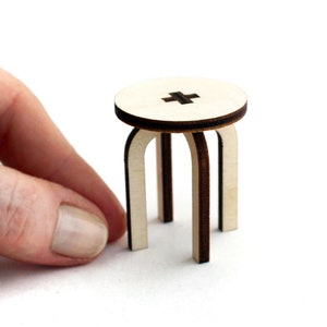 APOLLO Stool / Side Table: Updated - Modern Miniature Furniture - Etsy