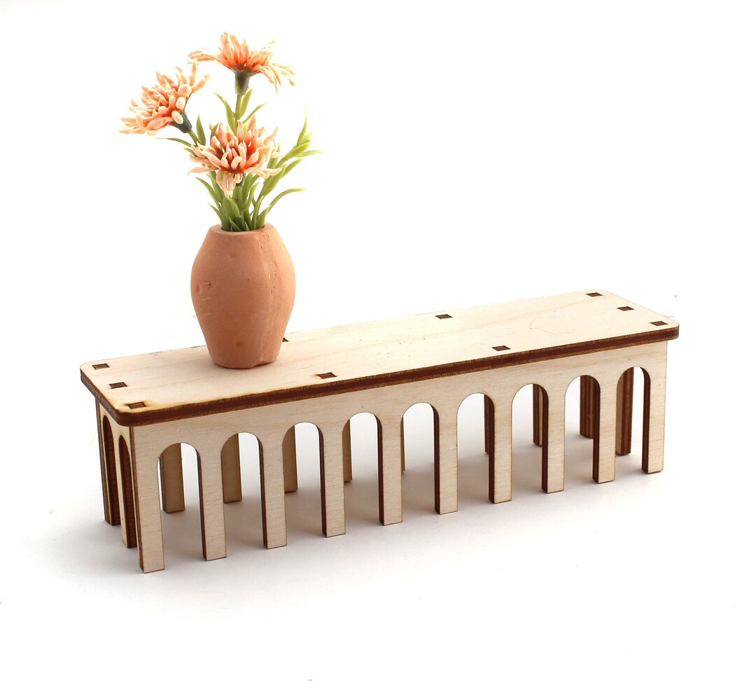 1:12 Scale Desert Modern Bench - Miniature Modern Furniture Kit - Etsy