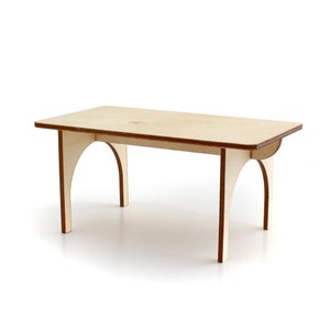 1:12 Scale Desert Modern Dining Table - Modern Dollhouse Furniture Kit ...