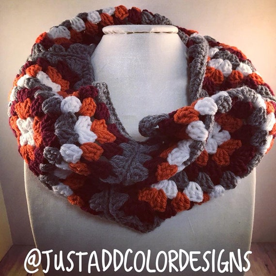 Hokie Granny Square Cowl - Etsy