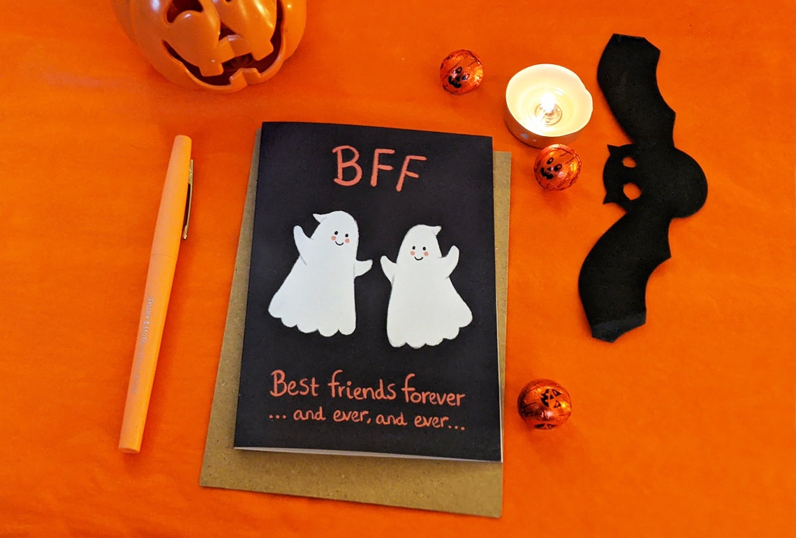 BFF Card Best Friends Forever Card Ghosts Goth Gothic - Etsy
