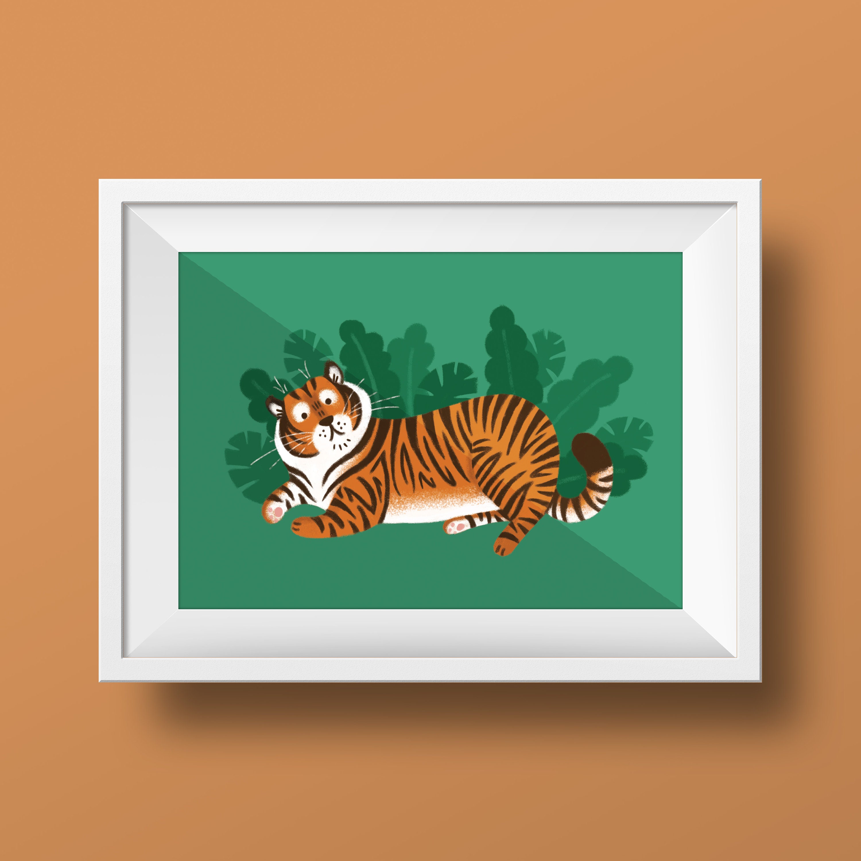 Tiger A5 Print tiger jungle jungle book Shere Khan | Etsy