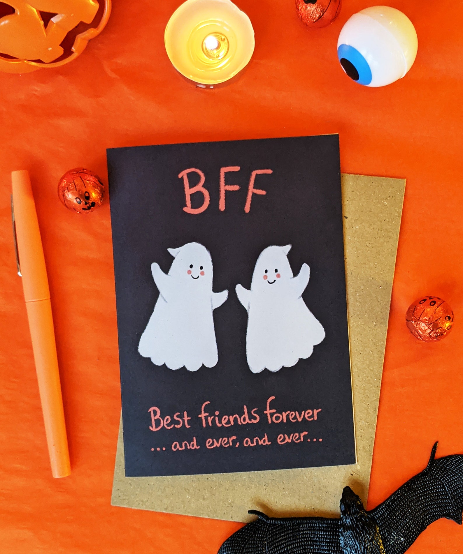 BFF Card Best Friends Forever Card Ghosts Goth Gothic - Etsy