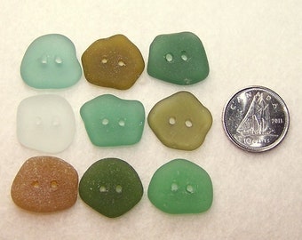 Sea glass buttons | Etsy