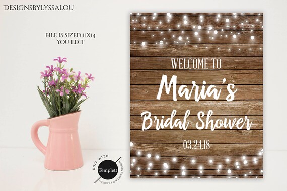 Rustic Welcome Sign Printable Rustic Welcome Sign Template | Etsy