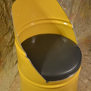 Industrial Furniture Barrel Chair w/ vinyl padded seat. Choose | Etsy