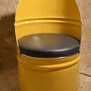 Industrial Furniture Barrel Chair w/ vinyl padded seat. Choose | Etsy