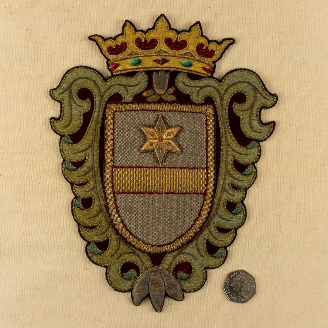 Fine Embroidered Heraldic Shield - Etsy