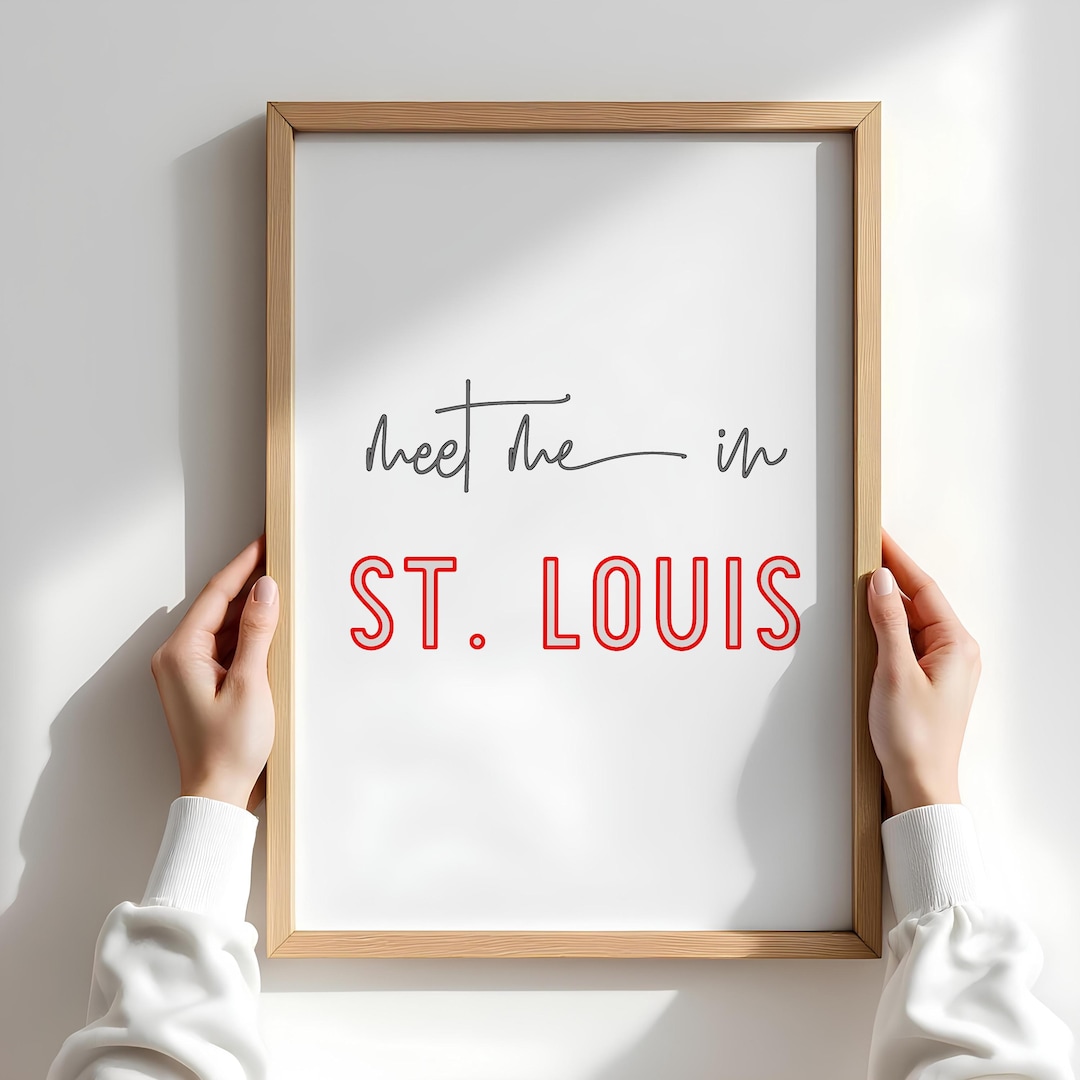 St Louis Typography Art Print, Missouri Wall Decor (digital Download ...