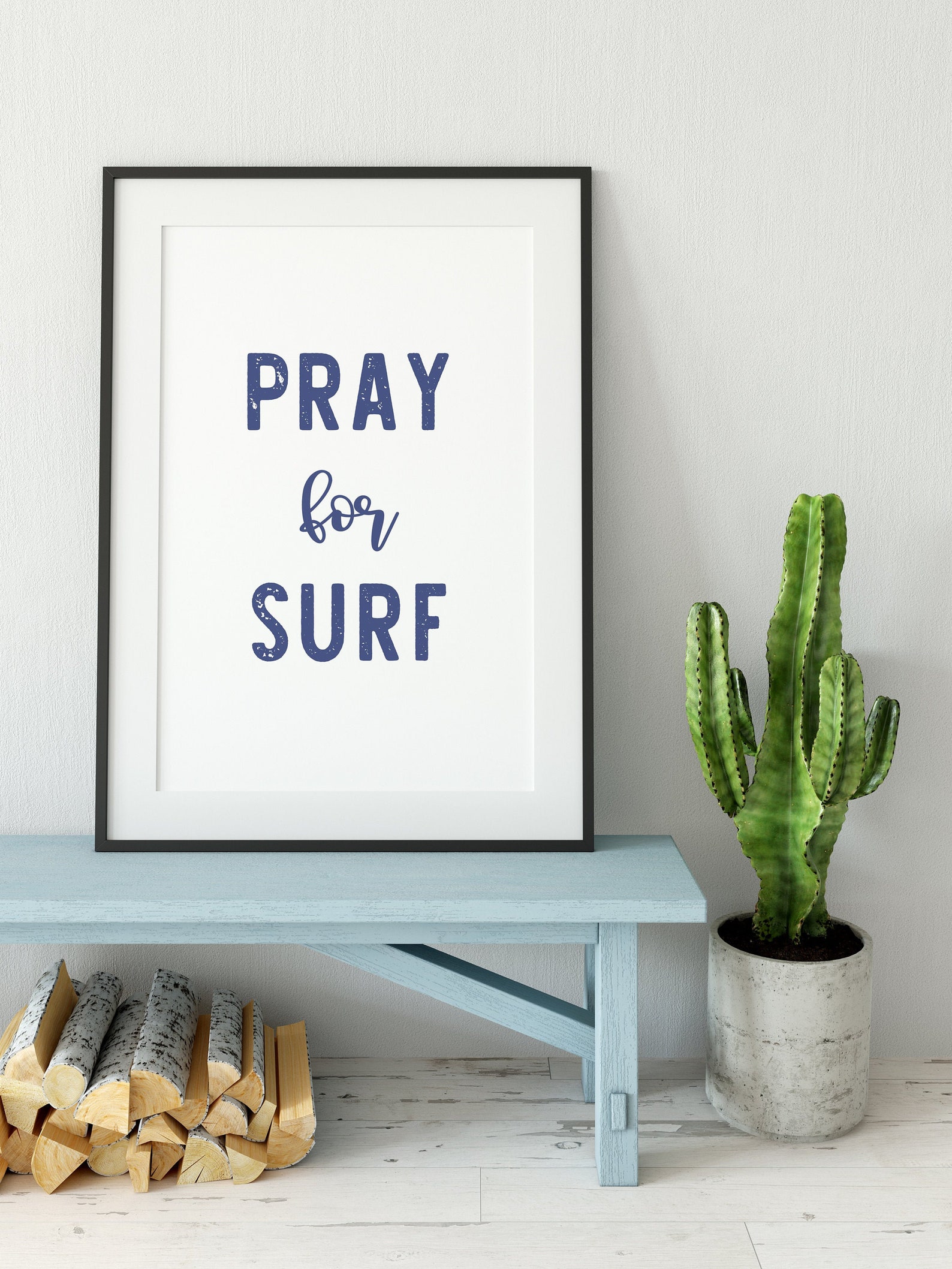 Pray for Surf Print Ocean Home Decor San Diego Art INSTANT - Etsy