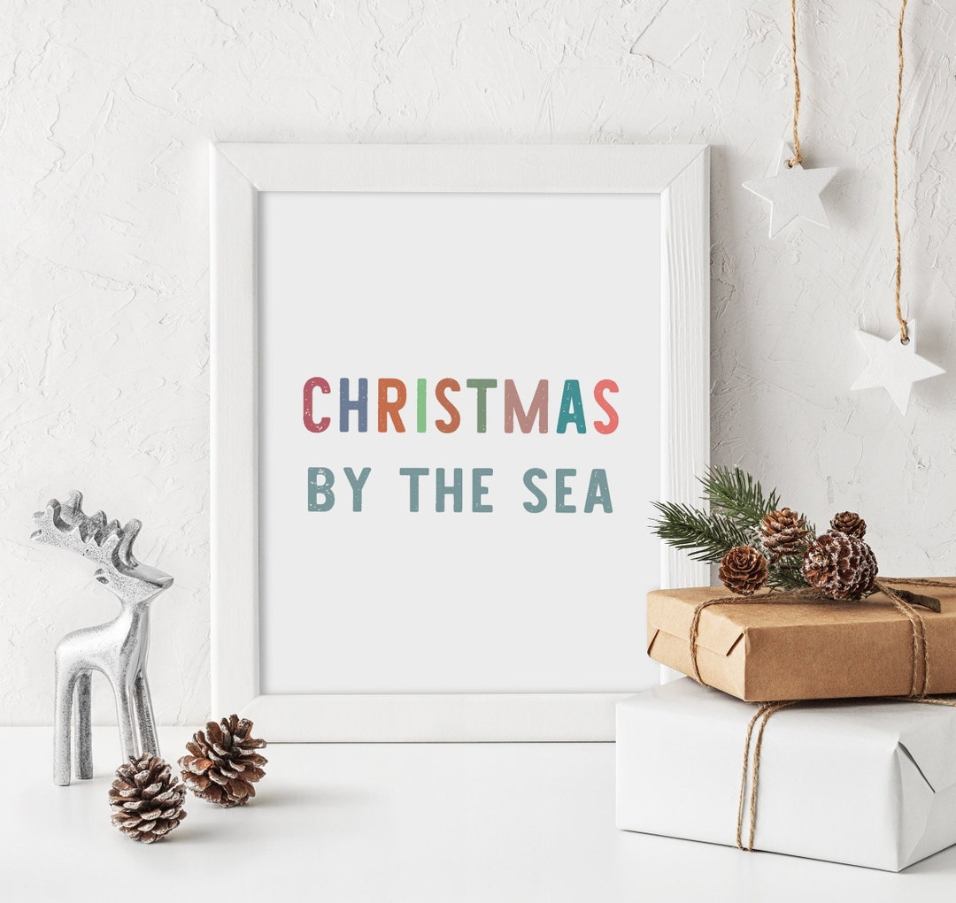 Boho Christmas Print, Colorful Christmas Print, Christmas Decor ...