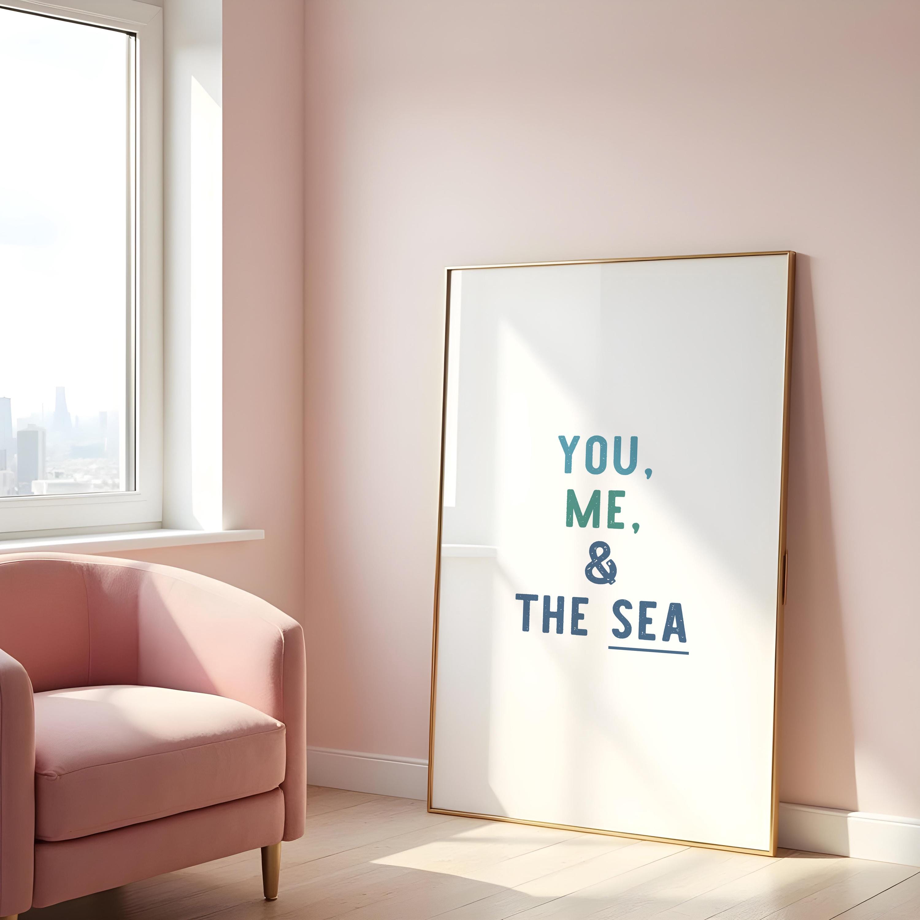 You Me and the Sea Digital Print, PRINTABLE Art Beach Art Decor INSTANT ...