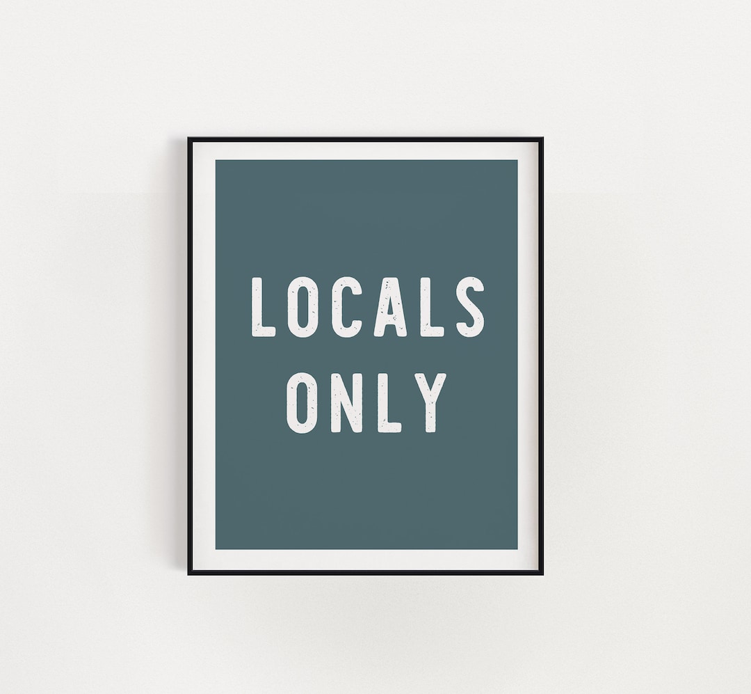 Locals Only Sign Digital PRINT California Surf Instant Download Art ...