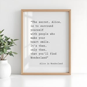 Alice in Wonderland Quote Art Print, Inspiring Wall Decor - Etsy