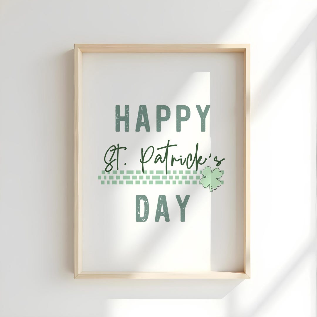St. Patricks Day Sign Wall Decor March Print Wall Art St Pats Art - Etsy