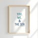 You Me and the Sea Digital Print, PRINTABLE Art Beach Art Decor INSTANT ...