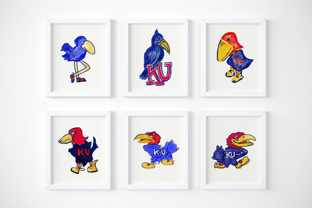 Set of Digital Jayhawk Prints INSTANT DOWNLOAD Jayhawk Evolution Rock ...