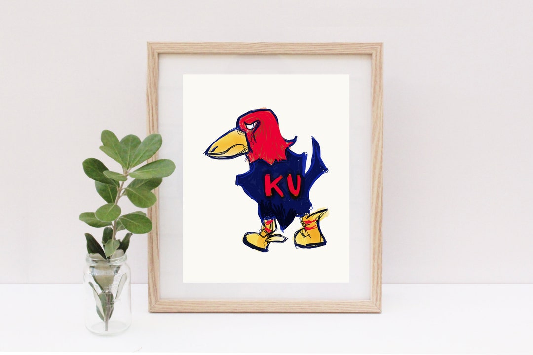 1929 Jayhawk Hand Drawn PRINTABLE Art Hand Drawn Reproduction - Etsy