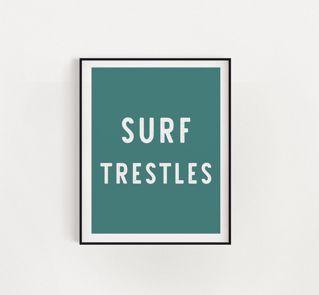 Surf Trestles Sign PRINT California Surf Art Wall Decor Encinitas ...