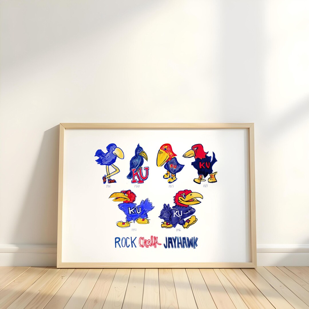Kansas Jayhawk Evolution Digital Print, Jayhawk Instant Download ...