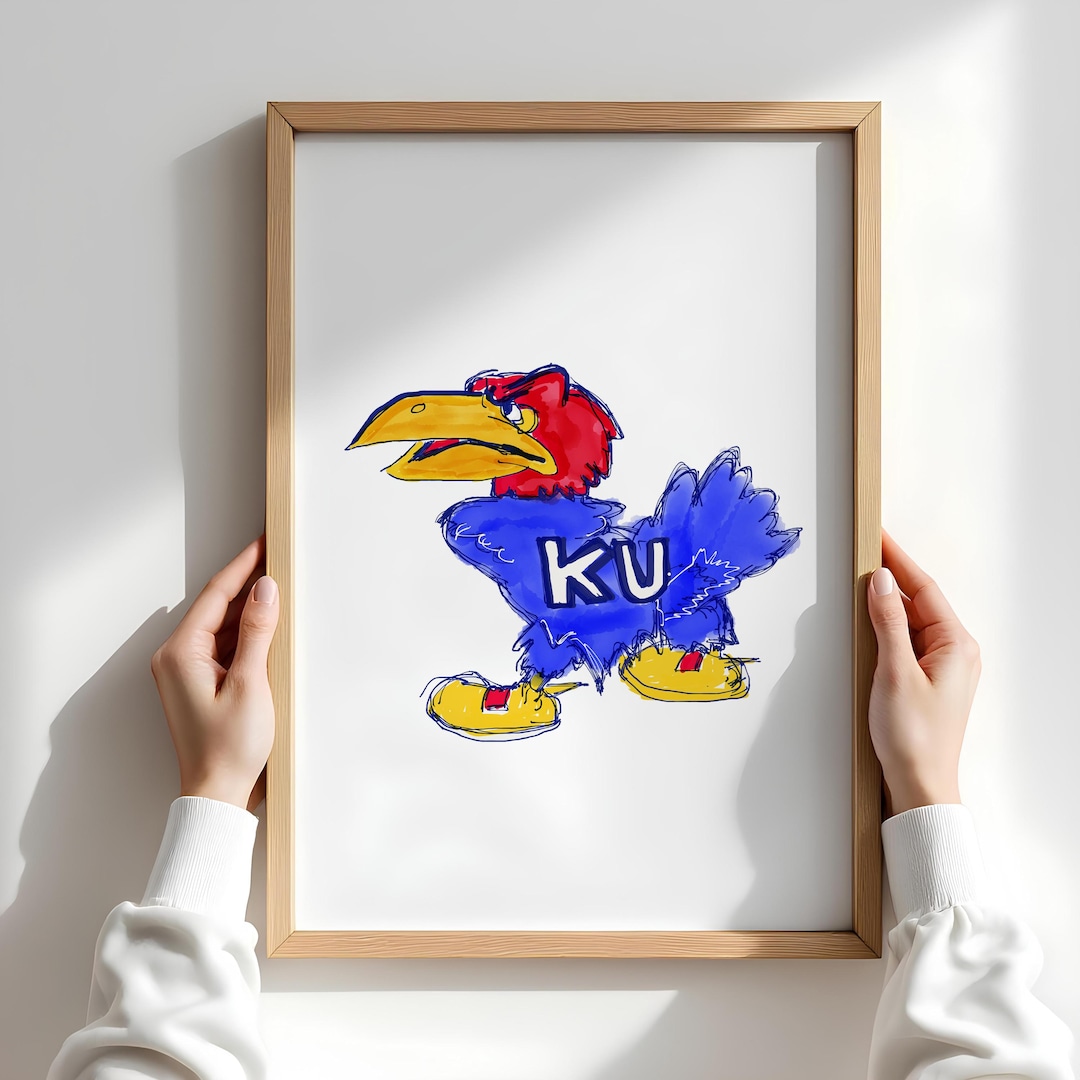 1941 Jayhawk Illustration PRINTABLE Art Instant DOWNLOAD Print Rock Chalk Jayhawk Digital Design ...