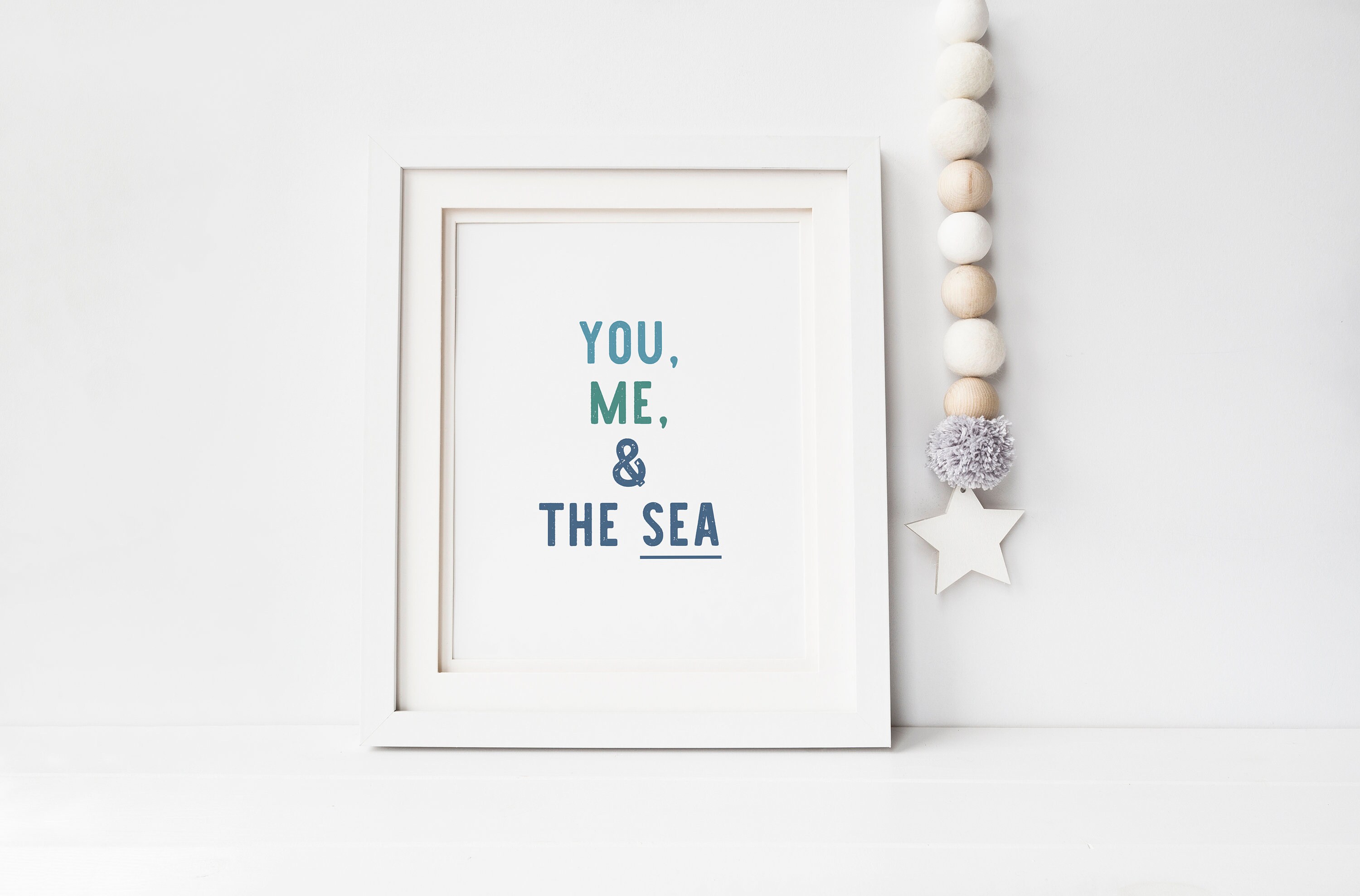 You me and the sea print PRINTABLE Art beach art decor - Etsy España