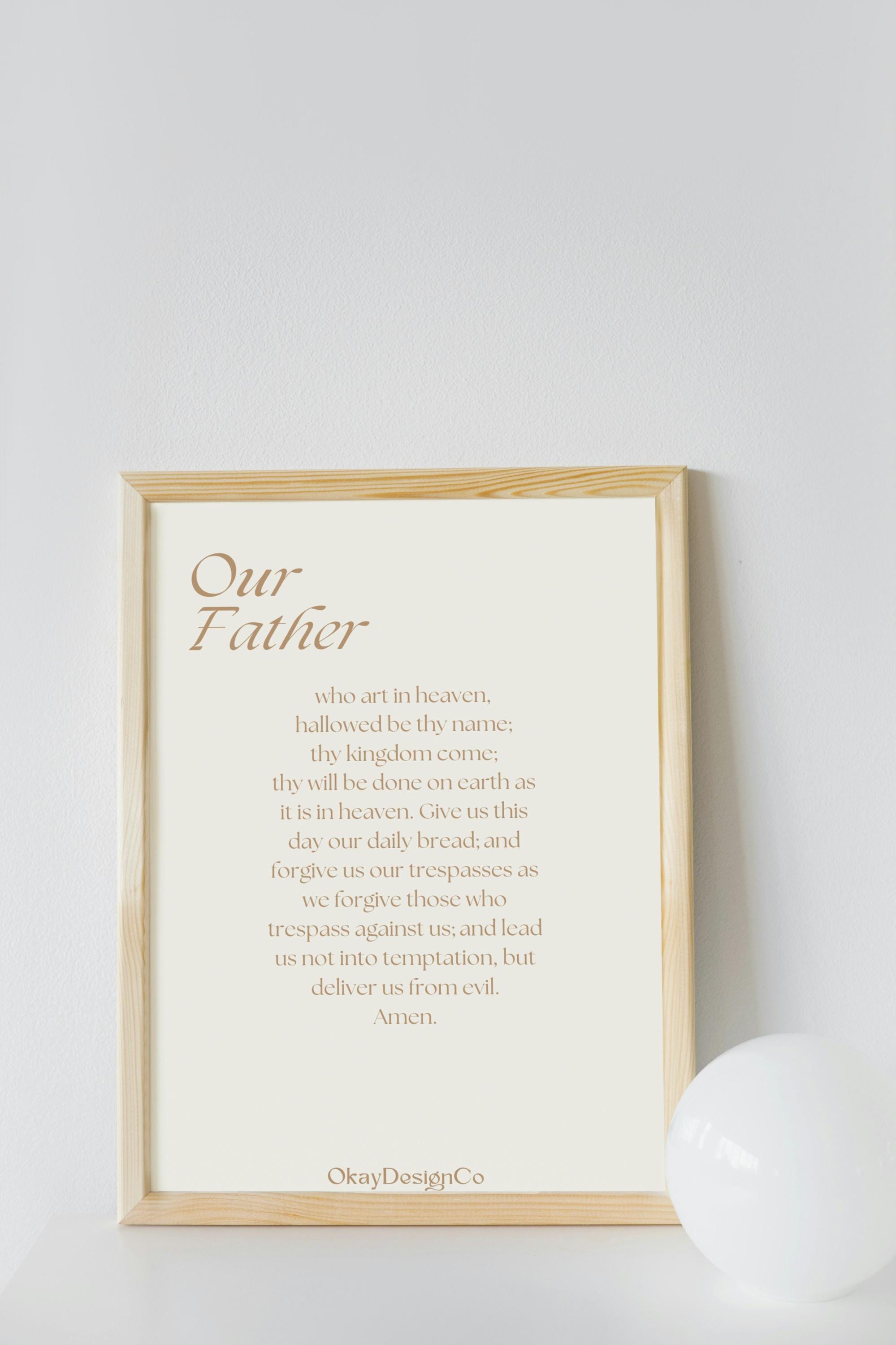 Our Father Prayer Printable | Catholic Wall Art | Digital Download ...