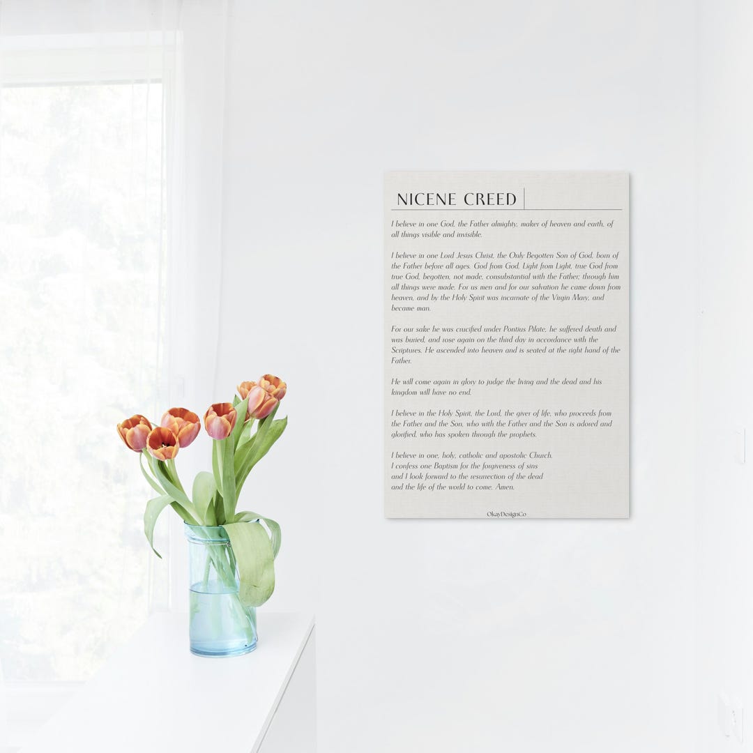 Nicene Creed Printable | Catholic Wall Art | Profession of Faith ...