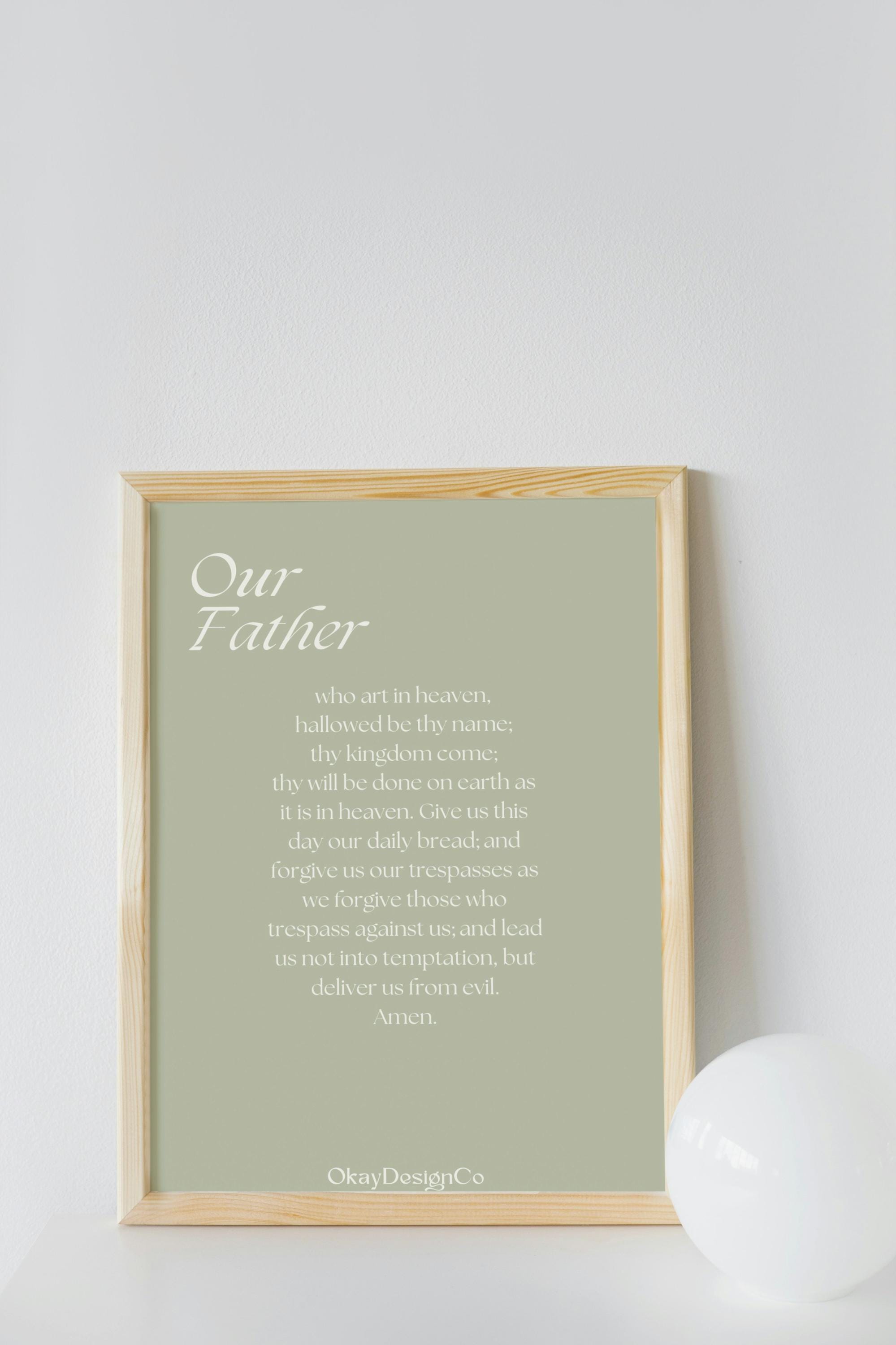 Our Father Prayer Printable | Catholic Wall Art | Digital Download ...