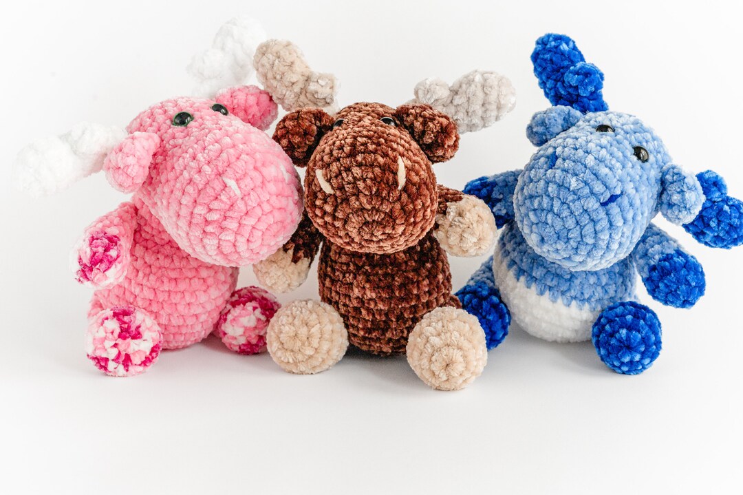 Brunswick the Moose Family Crochet Pattern Stuffy Plushy Soft Toy Moose ...