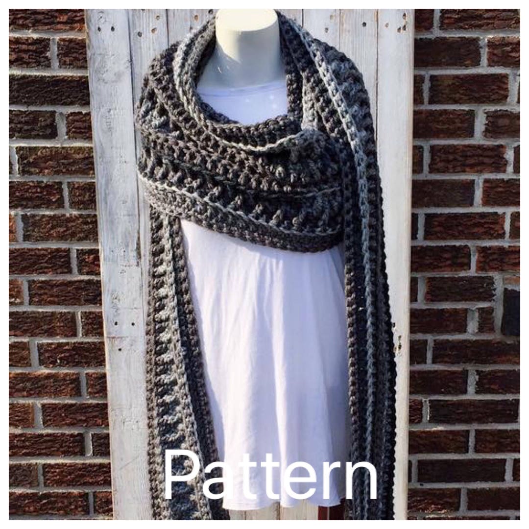 Crochet Super Scarf Pattern Endless Textured Super Scarf - Etsy Canada