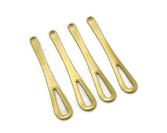 Brass Paddle Charm Pendant Petite White Brass Paddle Charm | Etsy