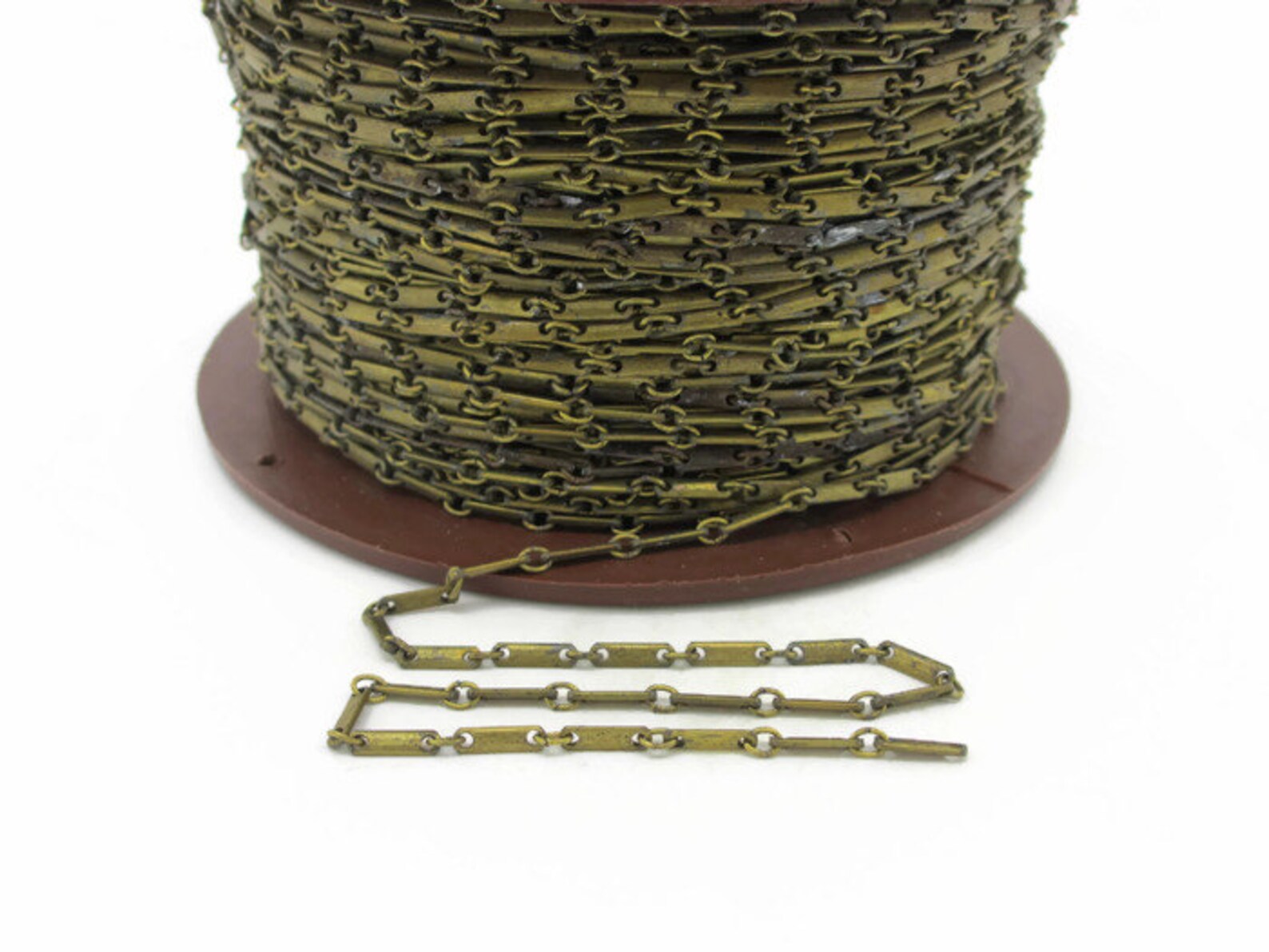 Vintage Solid Brass Link Bar Chain 5 Feet | Etsy