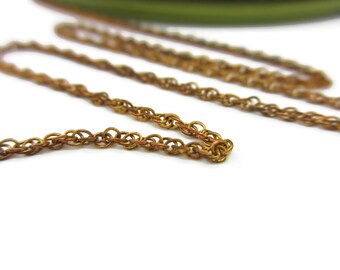 Brass Rope Chain Raw Brass Fox Chain Unsoldered Open Chain - Etsy