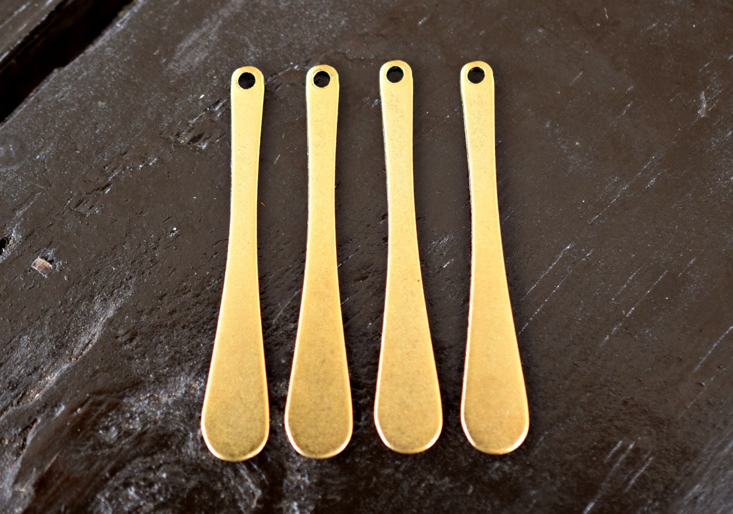 Antiqued Gold Paddle Pendant Charms4pcs Made in the USA | Etsy