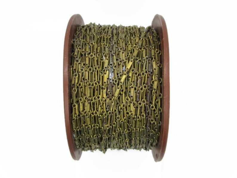 Vintage Solid Brass Link Bar Chain 5 Feet | Etsy