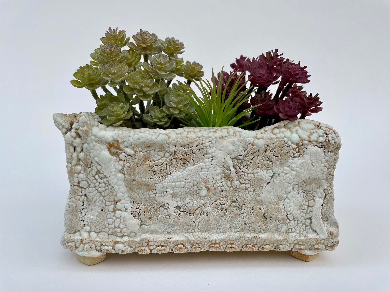 Slab Built Sculptural Ceramic Stoneware Rectangular Planter - Etsy